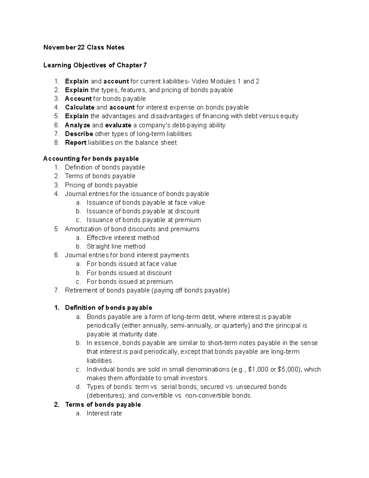 November 22 Class Notes November 22 Class Notes Learning Objectives november-22-class-notes-november-22-class-notes-learning-objectives