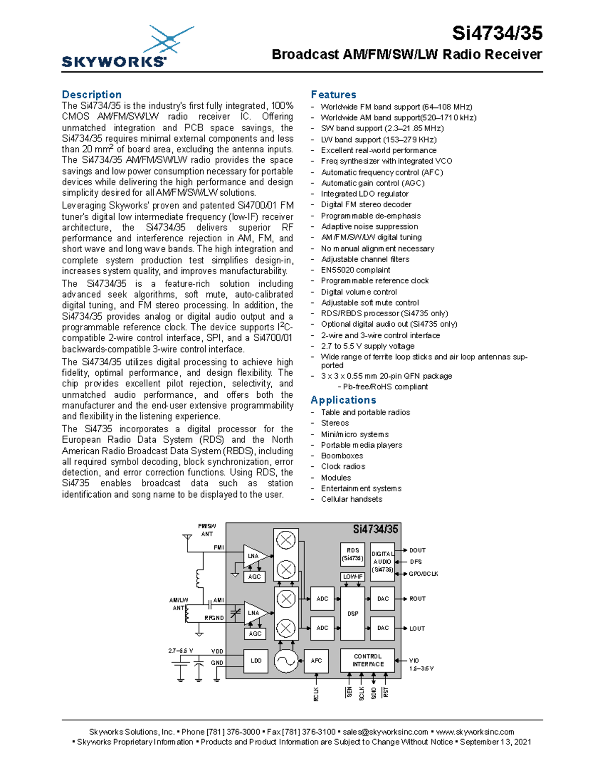 Si4734-35-short - Computación - Skyworks Solutions, Inc. • Phone [781 ...