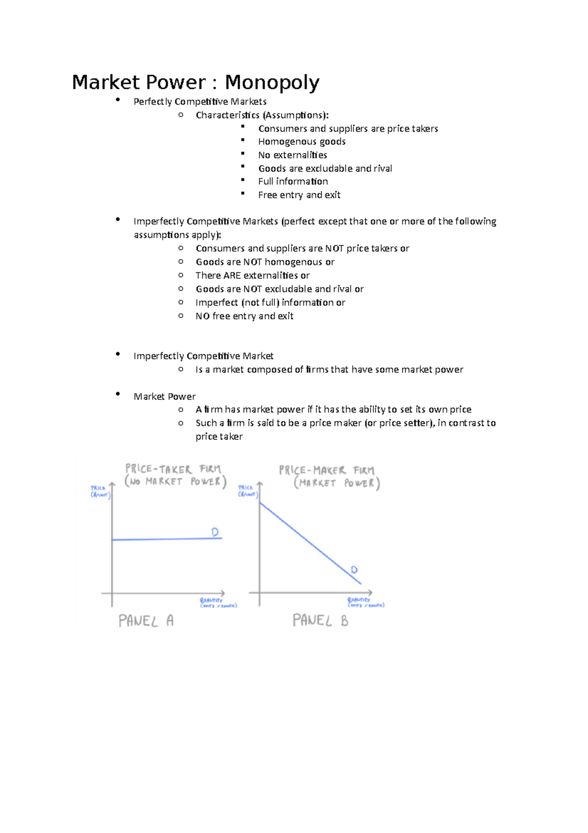 Market Power Monopoly Lec - Market Power : Monopoly Perfectly ...