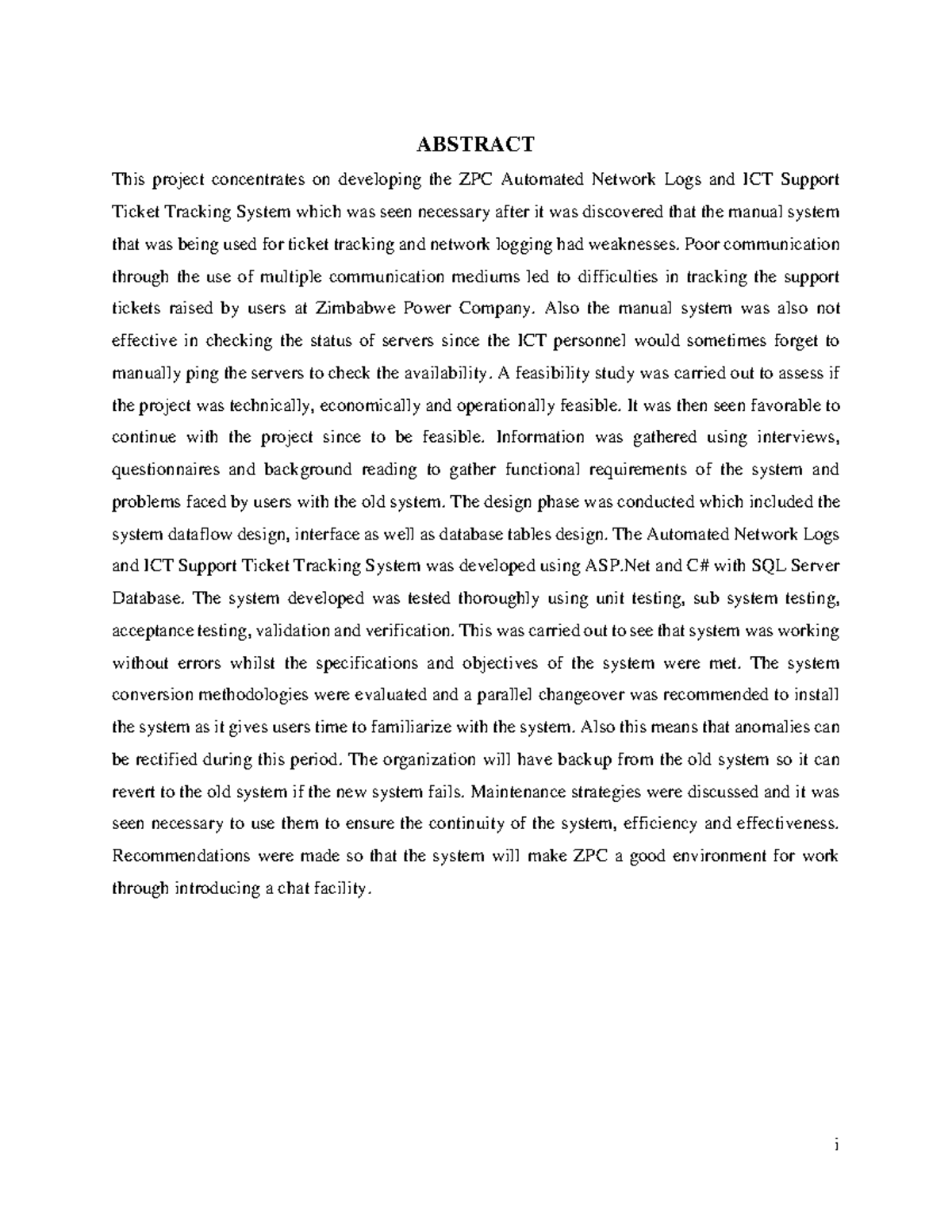 Final Dissertation Ntswentswe - i ABSTRACT This project concentrates on ...