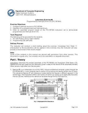 Cp E 3104 Laboratory Exercise #10 v2 - Department of Computer ...