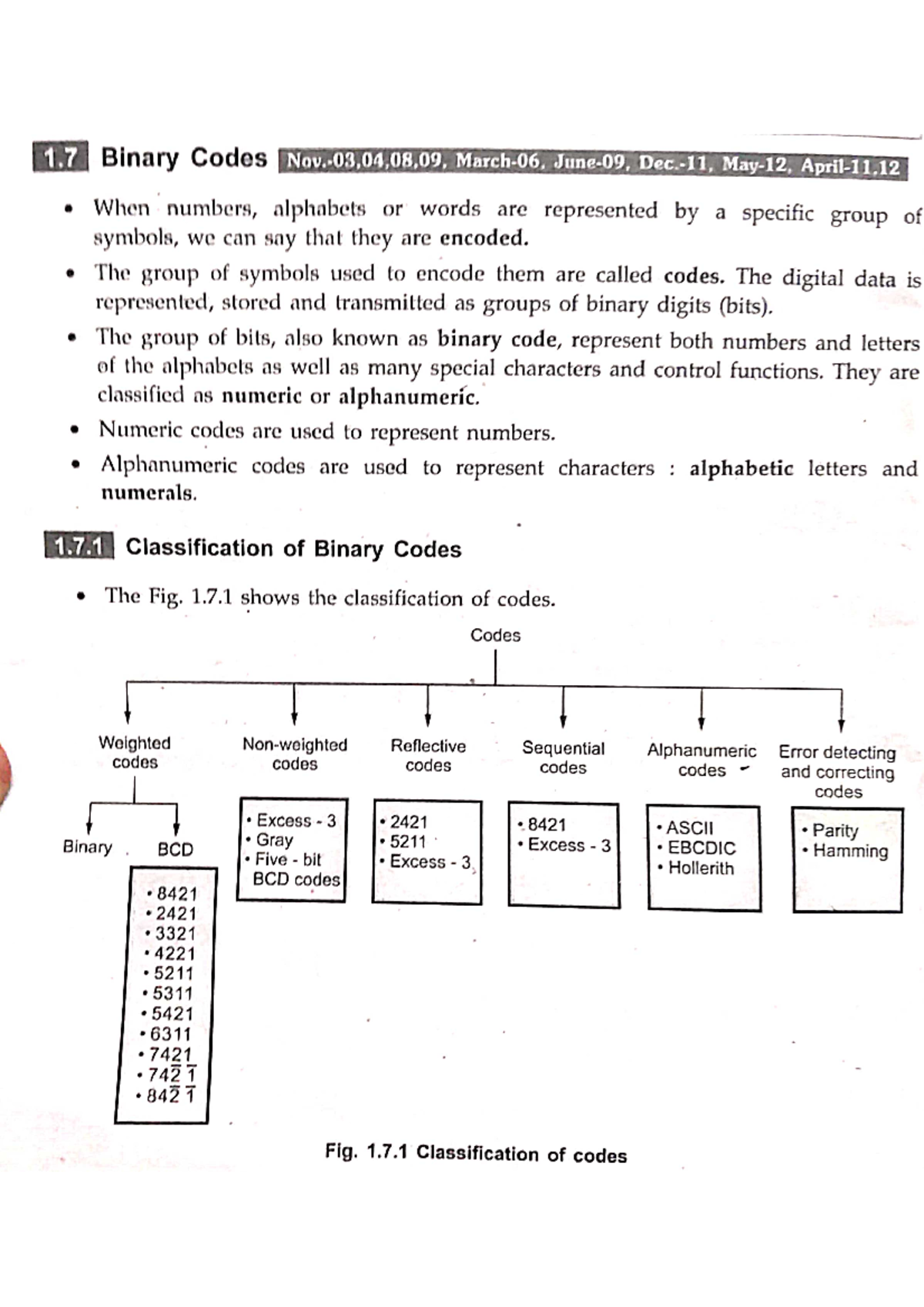 Binary codes and BCD - description on a topic from DIGITAL ELECTRONICS ...
