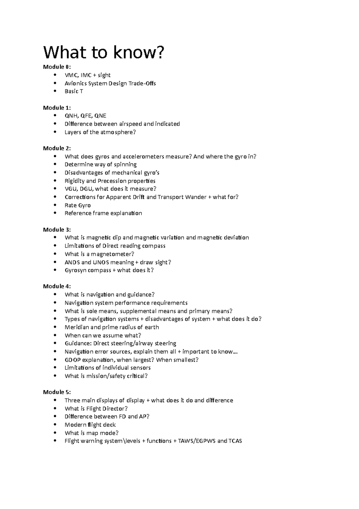What to know - What to know - What to know? Module 0: VMC, IMC + sight ...
