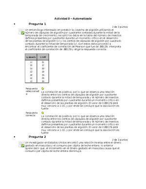 Evaluación automatizada - Evaluación automatizada Pregunta 1 1 de 1 puntos Las técnicas - Studocu