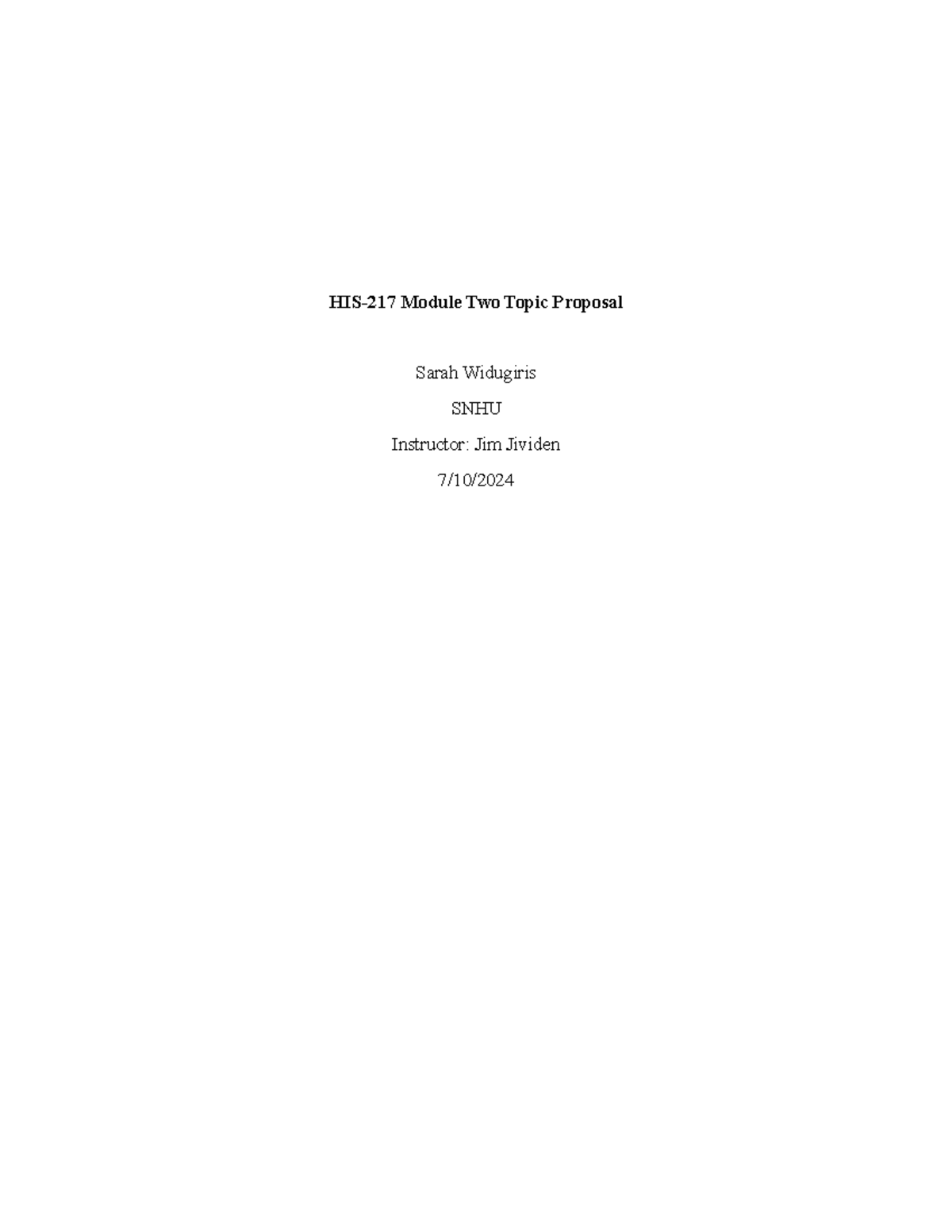 HIS-217 Module Two Topic Proposal - Gender and sexuality are intricate constructs that have ...