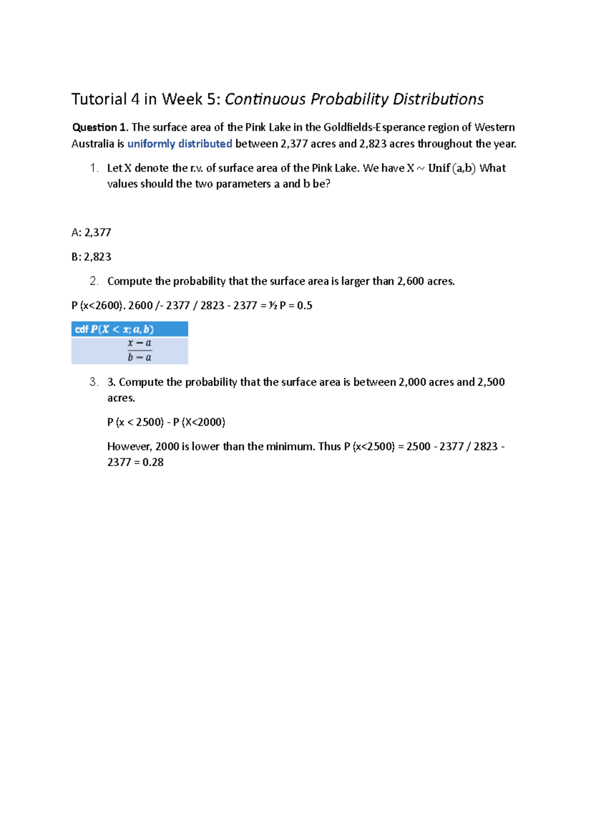 T4 clt in nature in Week 5 - Tutorial 4 in Week 5: Continuous Probability Distributions Question ...