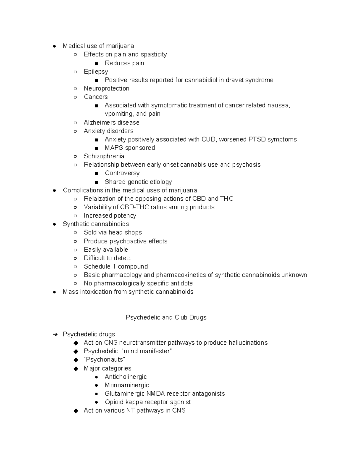 BEH 3 27 lecture notes - Medical use of marijuana Effects on pain and ...
