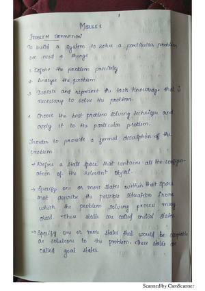 MAI module 5 - based on optimization - Artificial Intelligence - Studocu