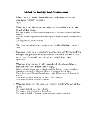3-0 Check Your Knowledge- Module Three (Non-graded) - It cannot reveal ...