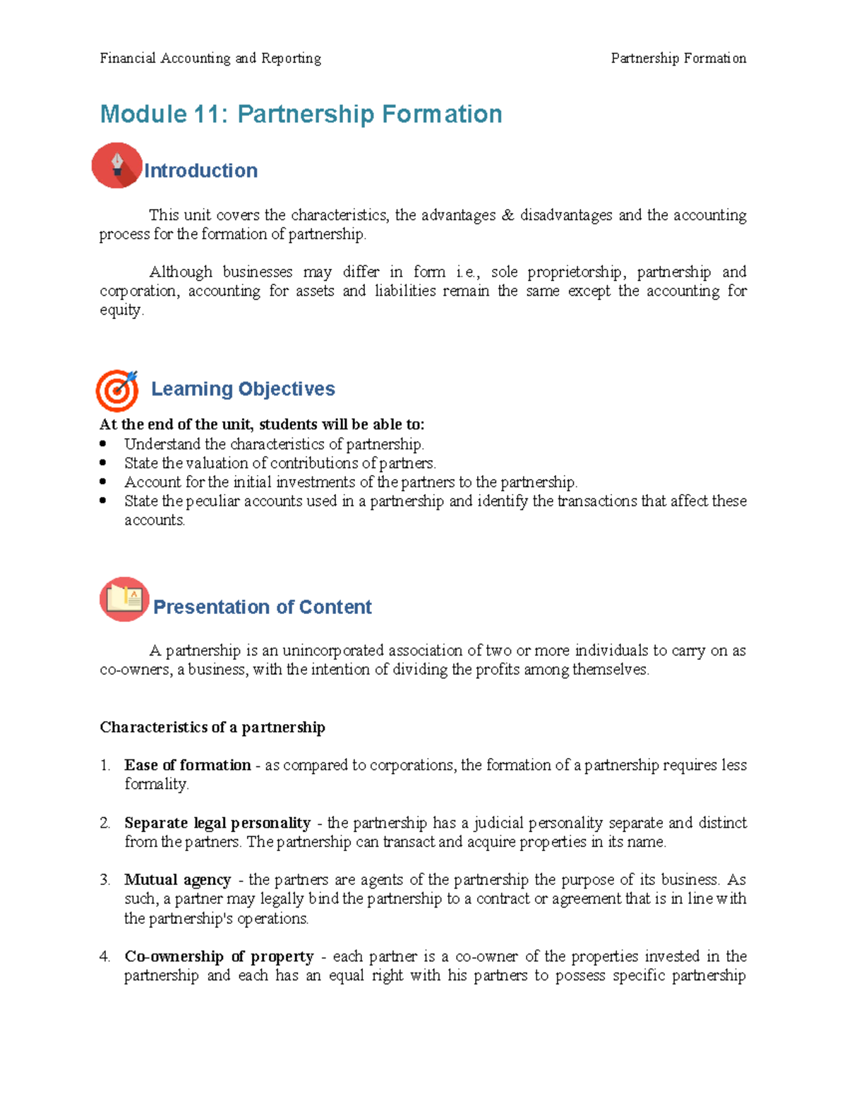 Module-11-Partnership-Formation - Module 11: Partnership Formation This ...