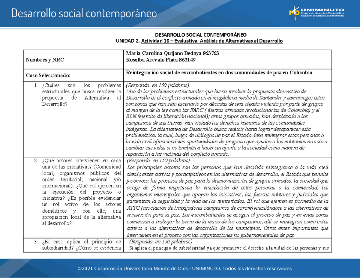 Actividad 10 - sddfasdf - DESARROLLO SOCIAL CONTEMPORÁNEO UNIDAD 2 ...