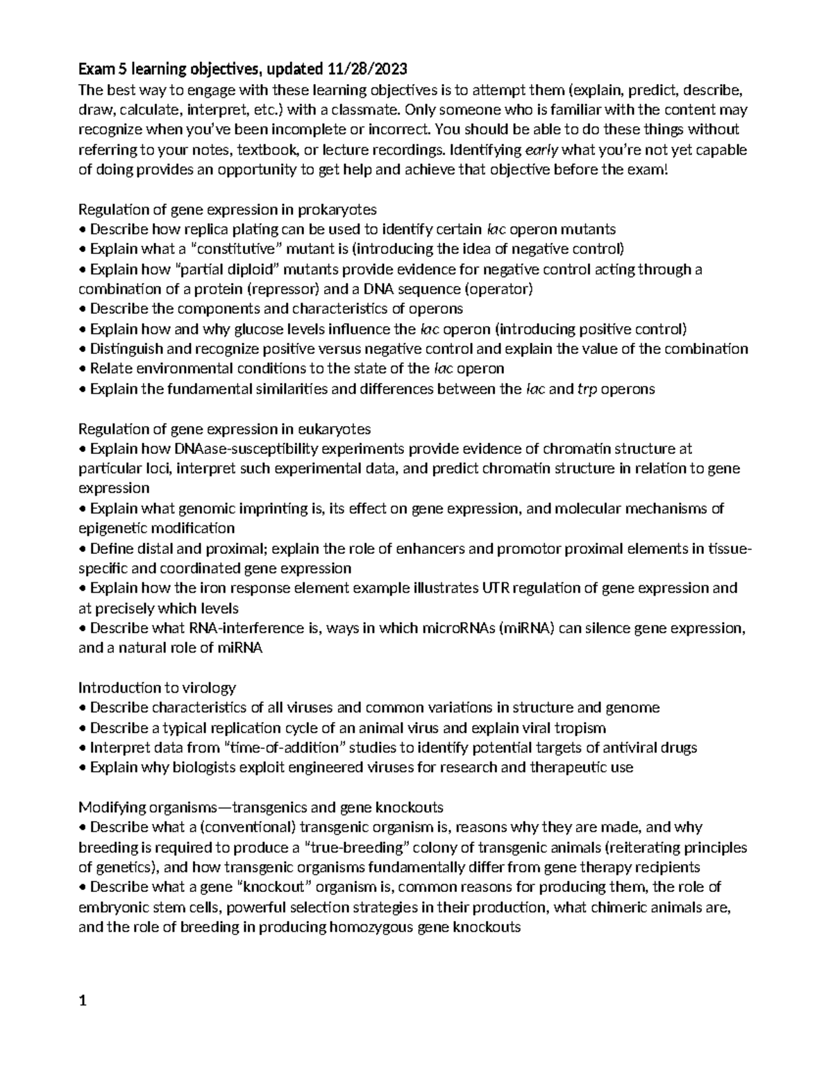 Exam 5 learning objectives updated 11 28 2023 - Exam 5 learning ...