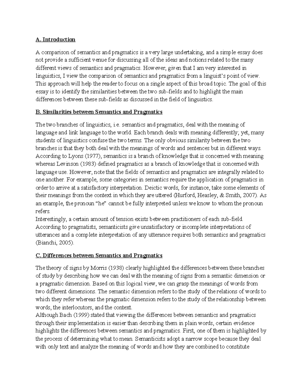 Relationship Between Semantics And Pragmatics A Introduction A 3811