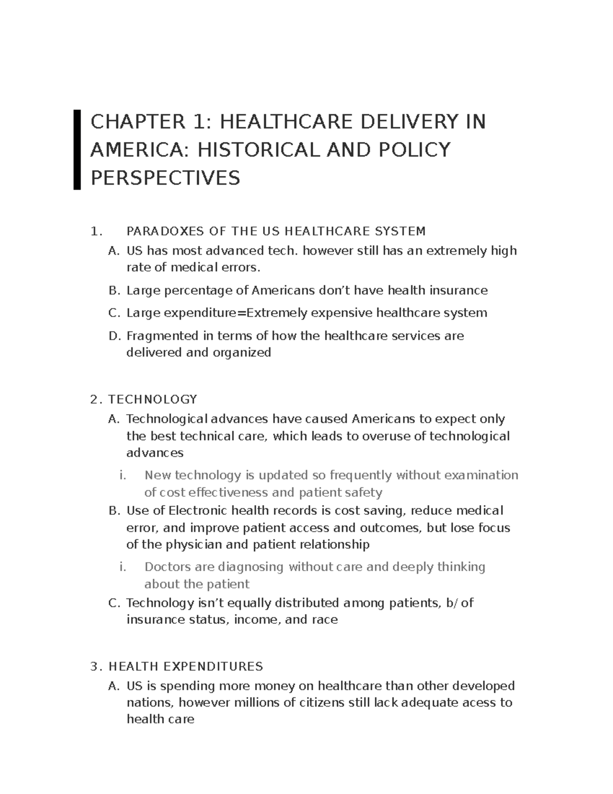 Health Care Delivery Chapter 1 - CHAPTER 1: HEALTHCARE DELIVERY IN ...