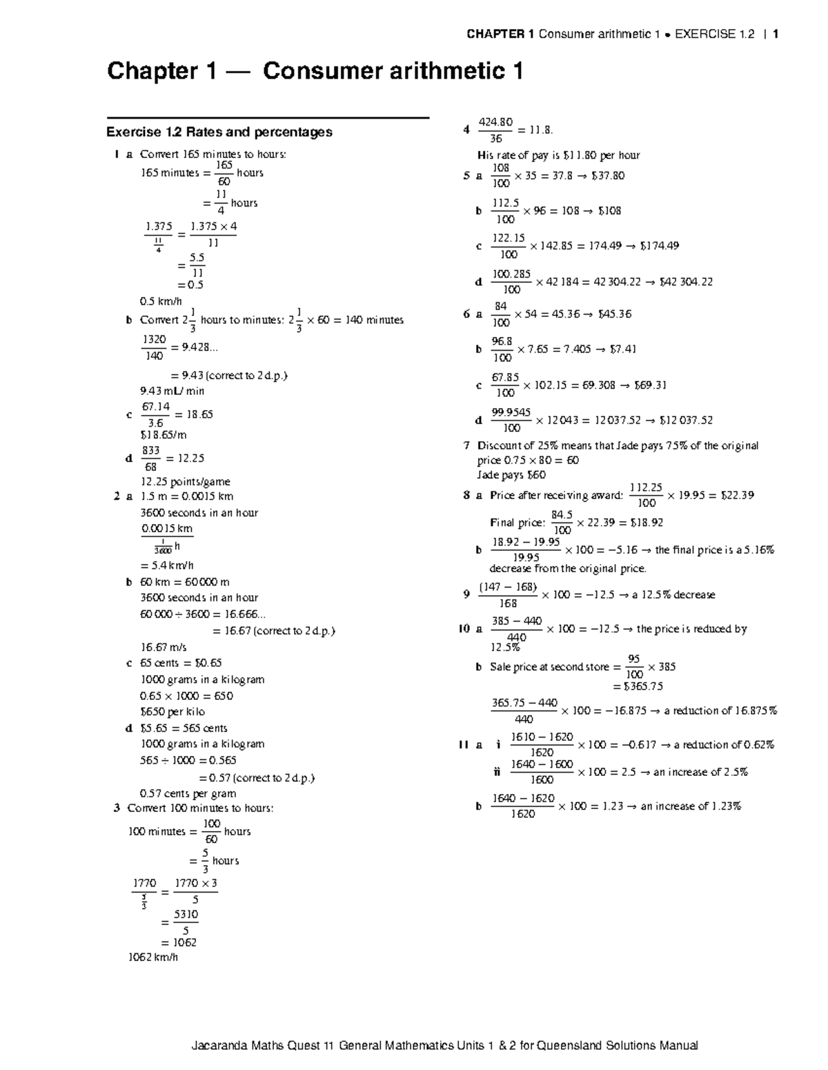 01 Consumer Arithmetic 1 Solutions to your basic math methods in ...