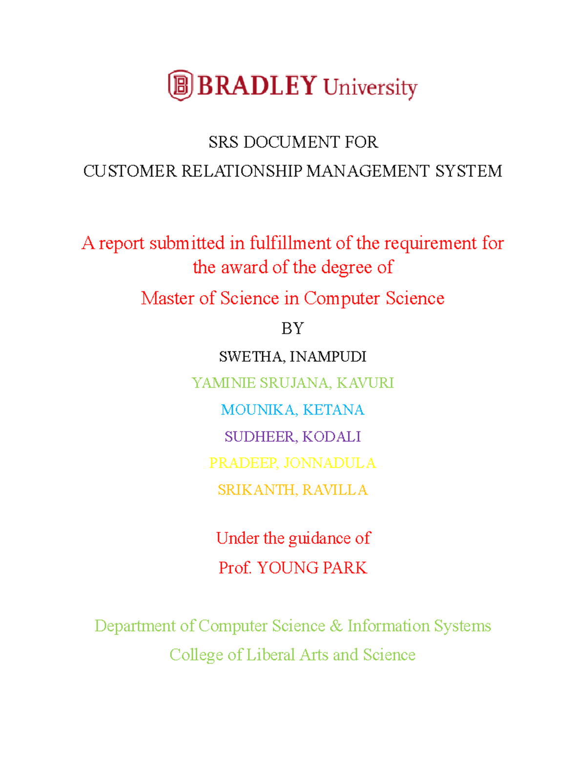 Final SRS DOC - SRS DOCUMENT FOR CUSTOMER RELATIONSHIP MANAGEMENT ...