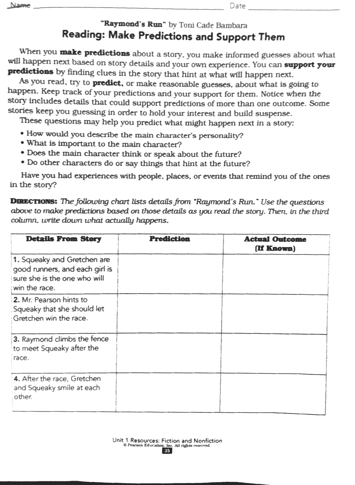 Raymonds run - Perfect in student - ENG2601 - Unisa - Studocu