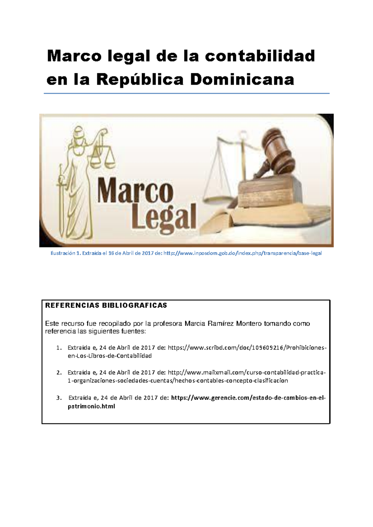Unidad 2. Recurso 2. Marco Legal de la contabilidad de la República ...