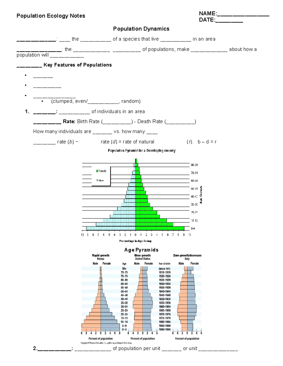 Popeconot - Population Ecology Notes Population Dynamics ...
