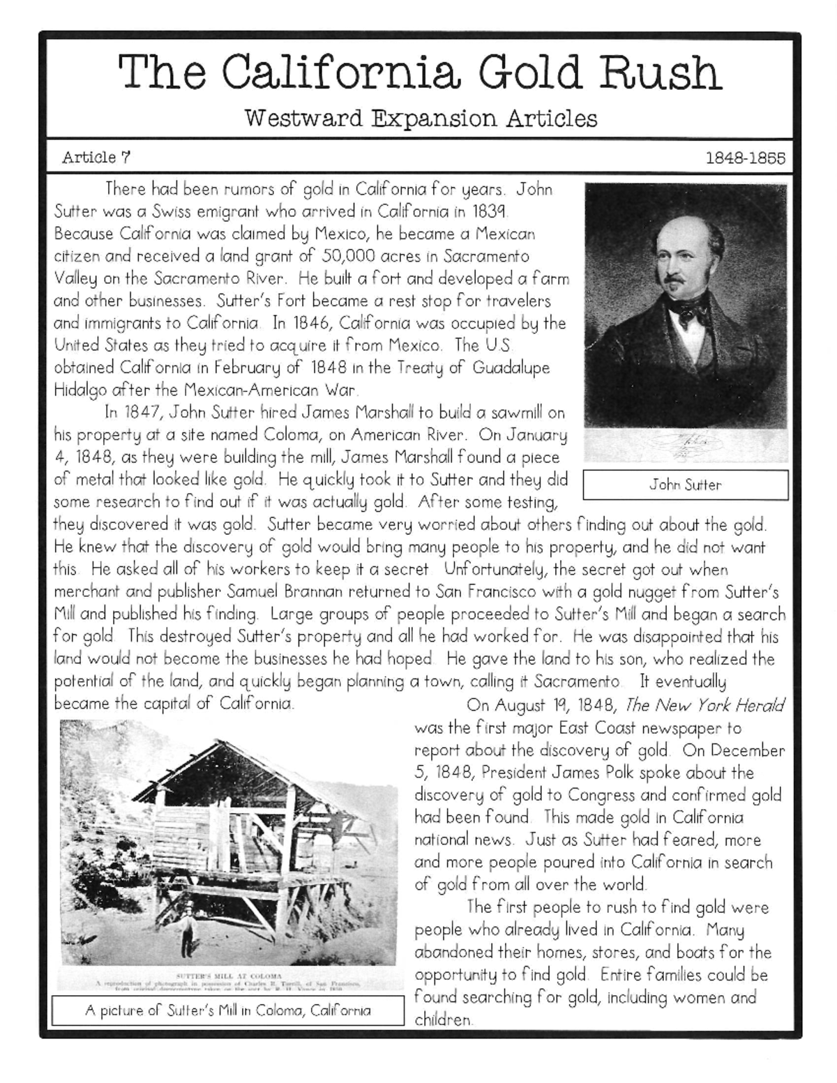 Gavin Quach - The-California-Gold-Rush-Reading-Comprehension - Studocu