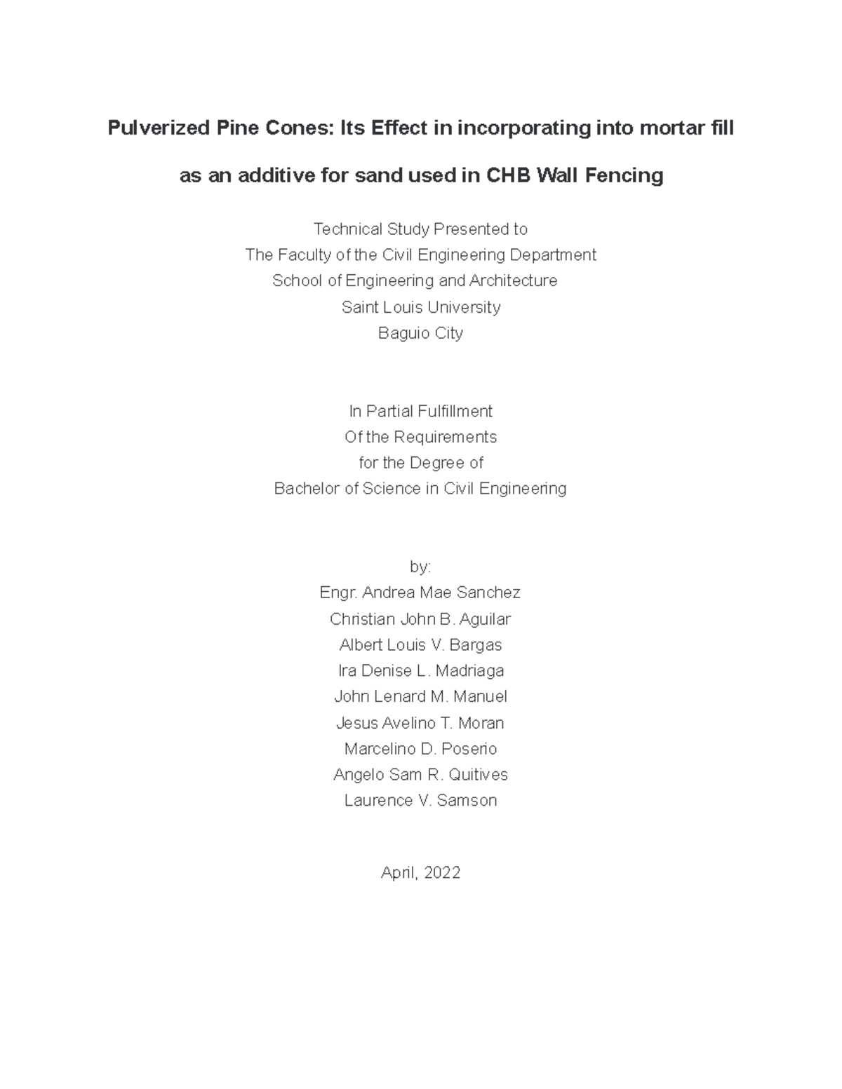 Manuscript - Not applicable - Pulverized Pine Cones: Its Effect in ...