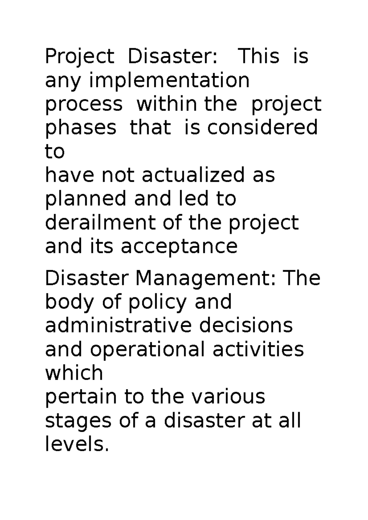 Disaster Management - Project Disaster: This is any implementation ...