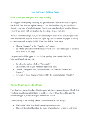 College essay format 12 - A College Essay Format For Students You can ...