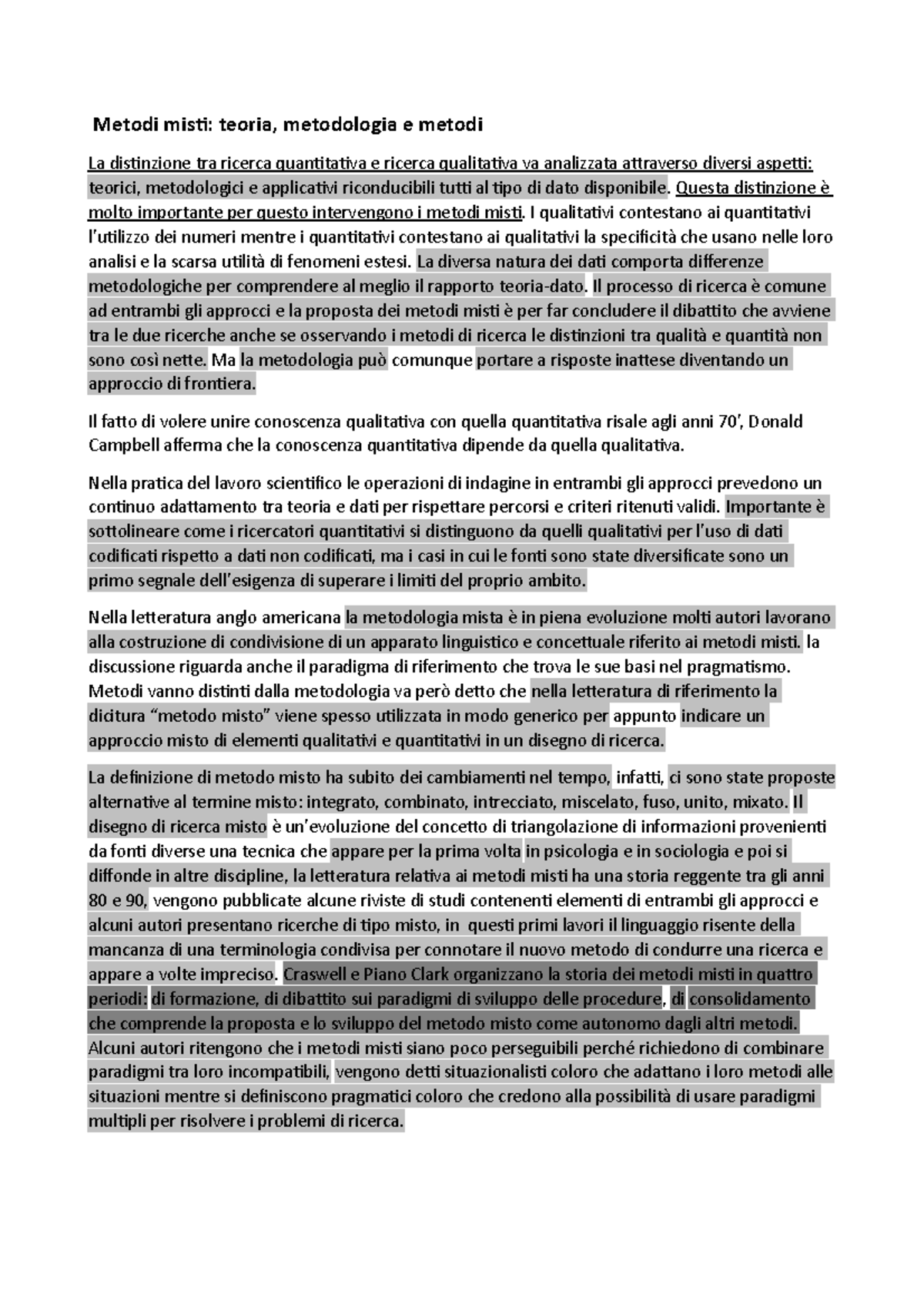 Metodi misti, intersezioni e nuovi spazi di ricerca cap 2,3,6 - Metodi ...