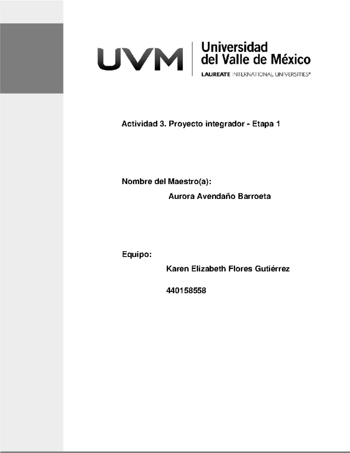 A3 De Kefg Actividad 3 Proyecto Integrador Etapa 1 Actividad 3