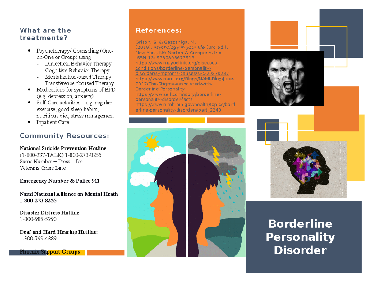 Mental Health Brochure - What are the treatments? Psychotherapy ...