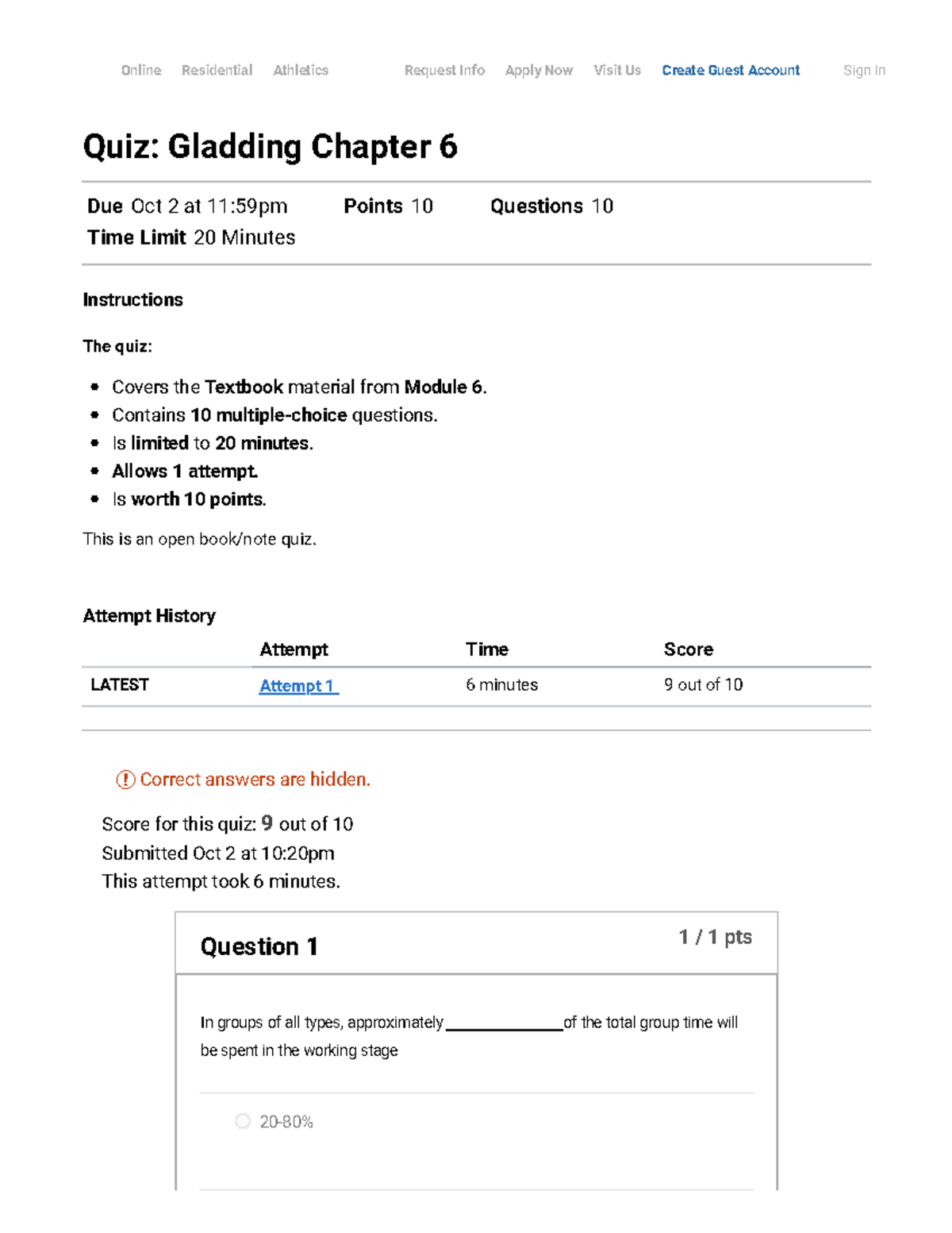 Quiz Gladding Chapter 6 COUC512 (393), CEFS512 (393) - Skip to Main ...