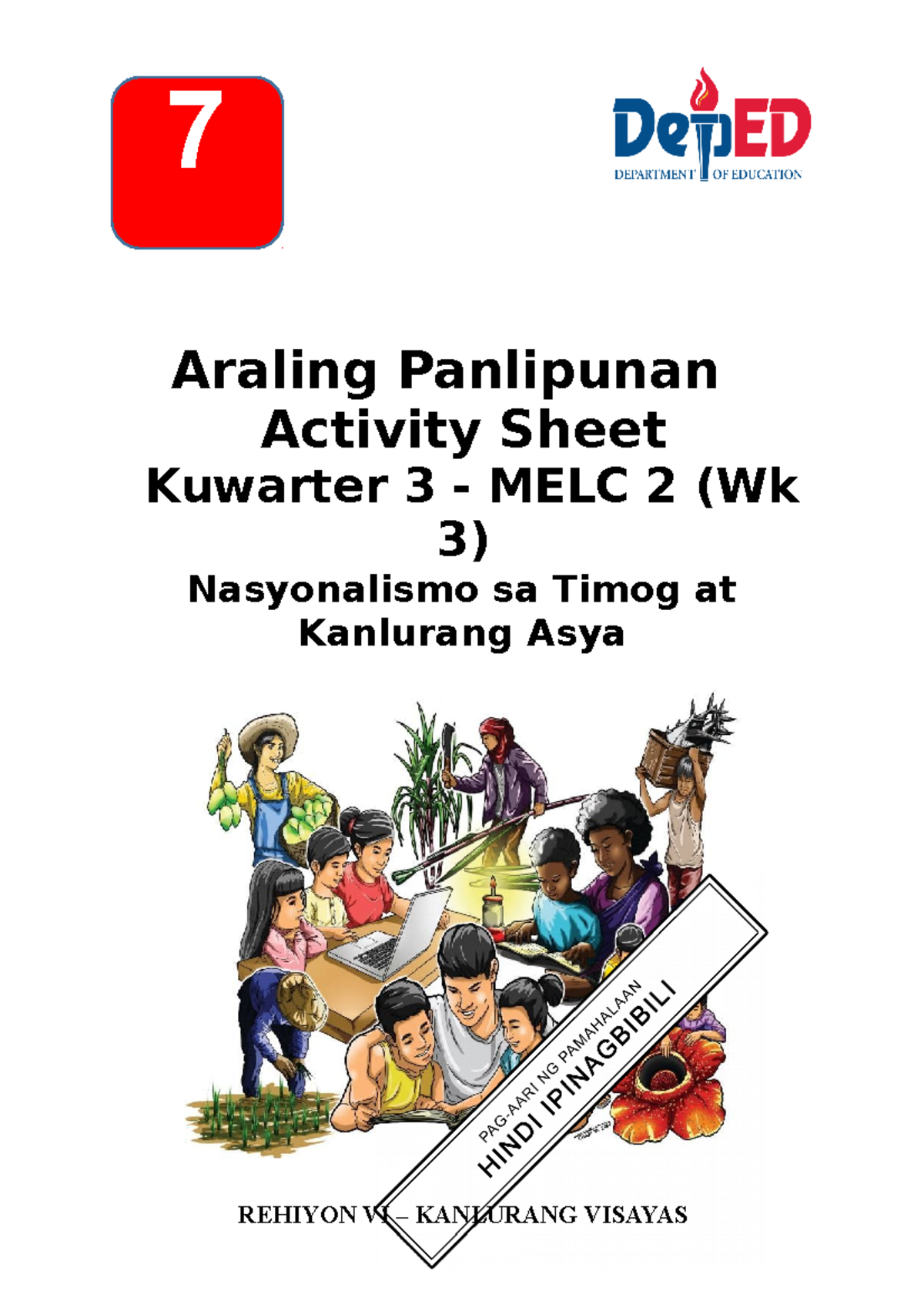 Araling panlipunan 7 q3 melc2 wk 3 final - Araling Panlipunan Activity Sheet Kuwarter 3 - MELC 2 ...
