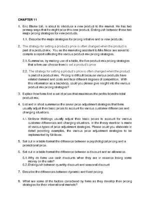 MArketing Exam Revision Questions - Marketing 1 (MRK130T) Revision ...