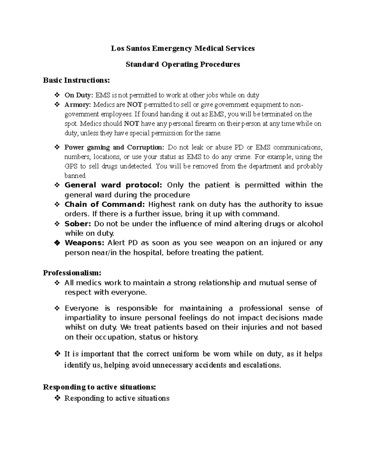 Los Santos Emergency Medical Services - Los Santos Emergency Medical ...