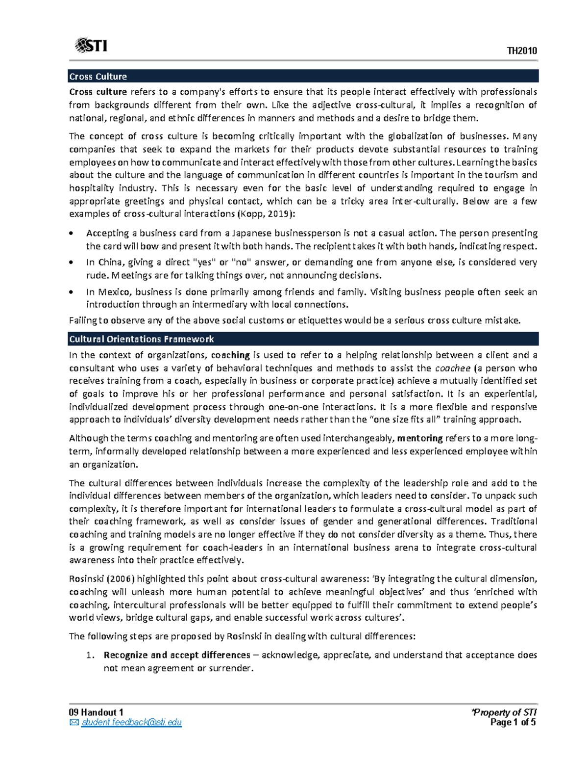09 Handout 1(11) - 1234123 - 09 Handout 1 *Property of STI Cross ...