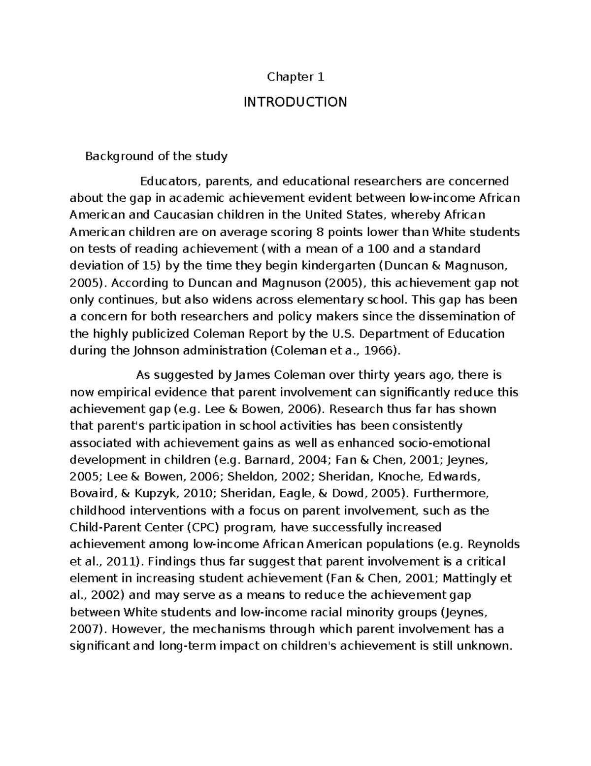 Chapter 1 - for practical research - Chapter 1 INTRODUCTION Background ...