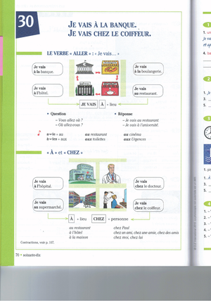 Cours 2 français - second lesson overview - ± Cours 2 Started with ...