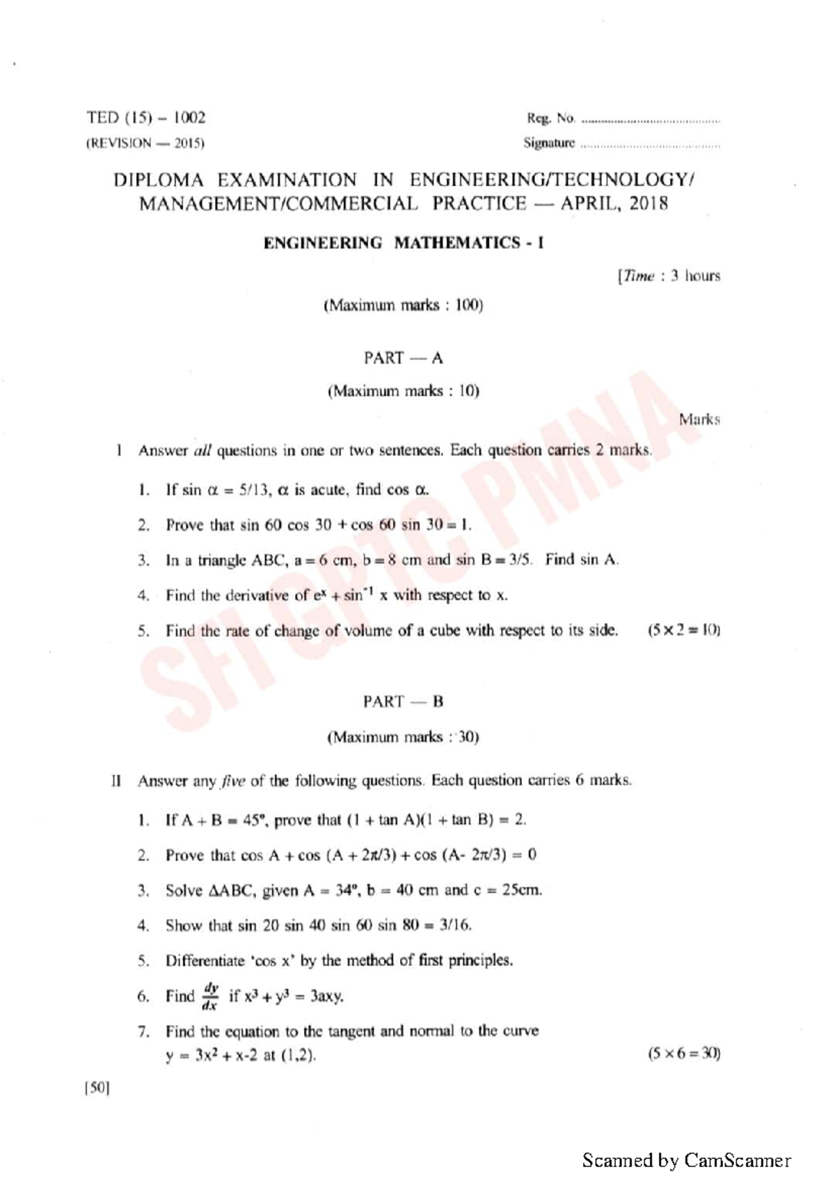 Maths 2019 April -pdf - Mechanical Engineering - Scanned by CamScanner Scanned by CamScanner ...