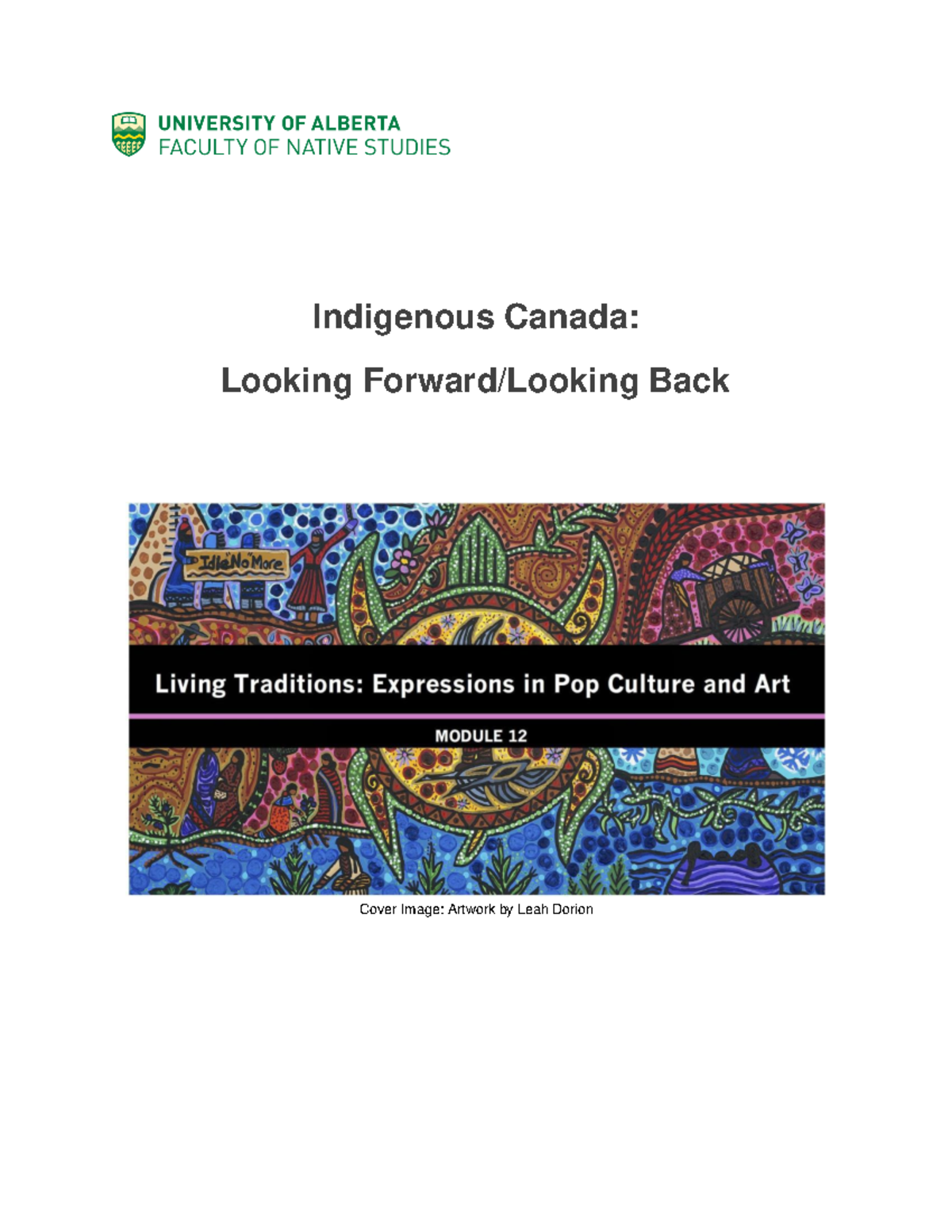 Module 12 - Indigenous Canada: Looking Forward/Looking Back Cover Image ...