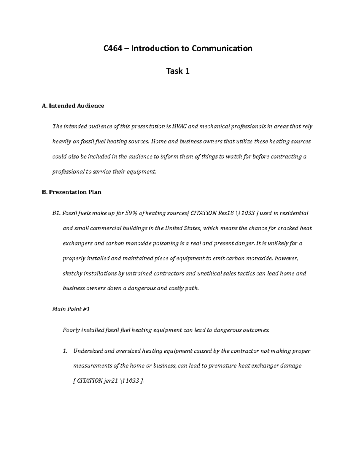 C464 Task 1... passed on first try - C464 – Introduction to ...