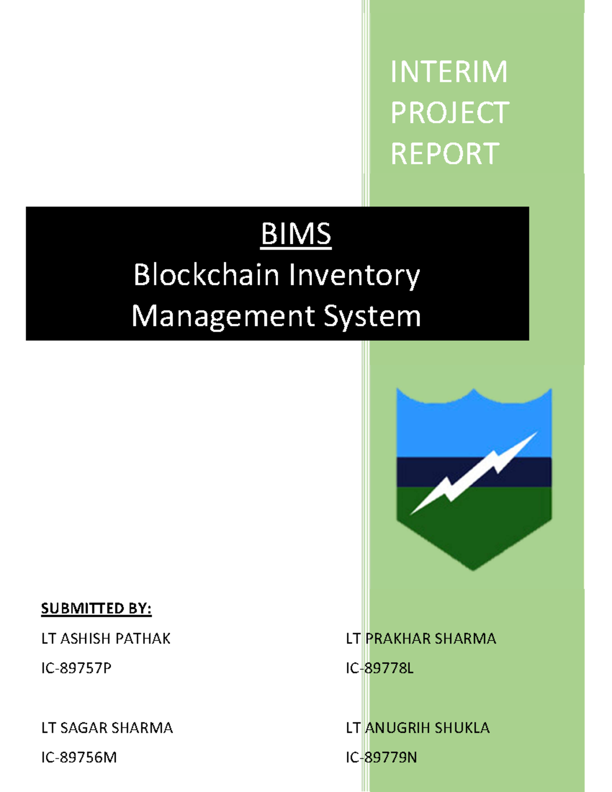 BIMS a practical overview - INTERIM PROJECT REPORT BIMS Blockchain ...