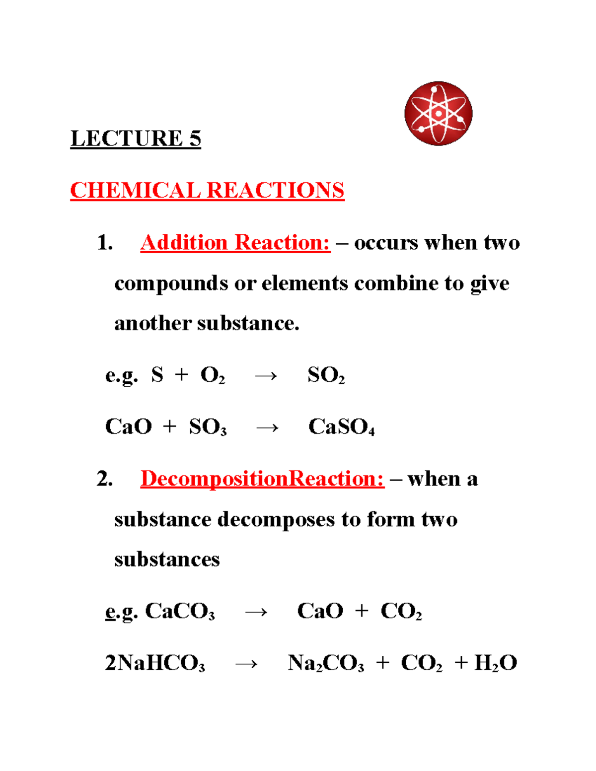 Chem. 110.M03 Spring 2022 Lecture note Chapters 5-8 - LECTURE 5 ...