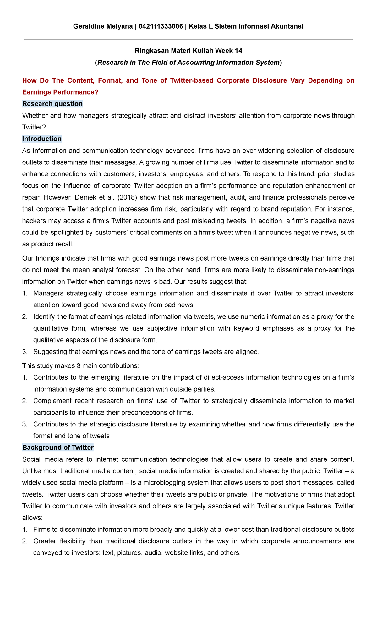 SIA TM 14 (JOURNAL) - Geraldine Melyana | 042111333006 | Kelas L Sistem ...