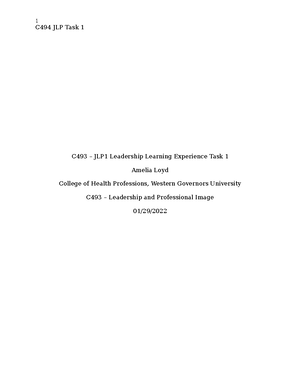 C493 task 1 needle Stick Prevention - C493 - WGU - Studocu