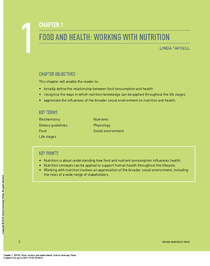 Module 5 - Online learning notes - Module 5 – Micronutrients Topic 1 ...