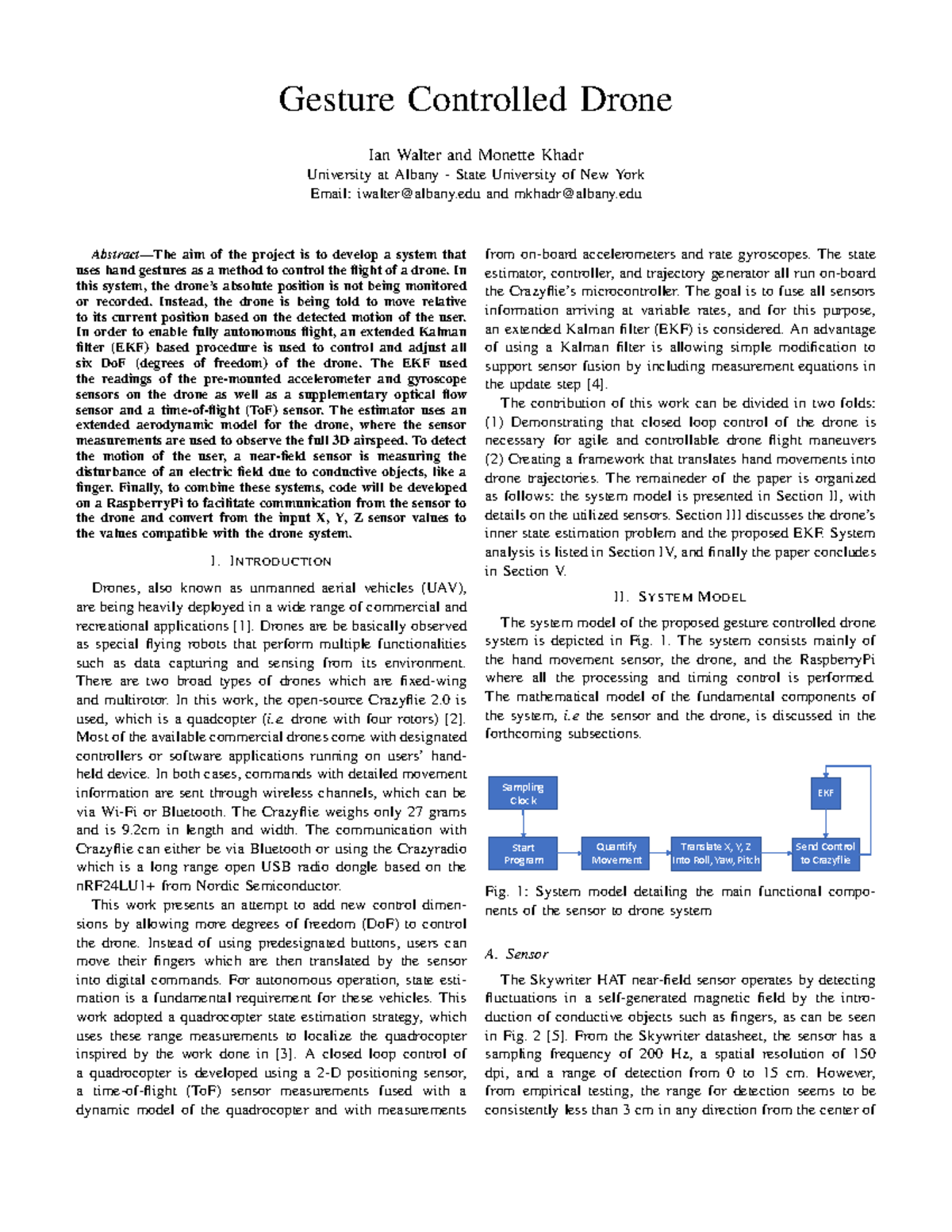 Report 4 - project paper on gesture control - Gesture Controlled Drone ...
