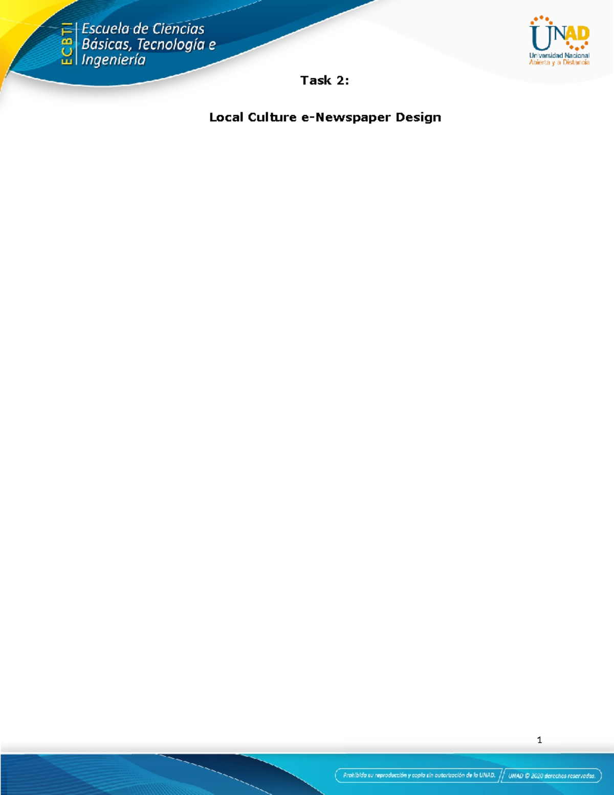 Task2 900004 397 - Tarea de ingles 2 - Task 2: Local Culture e-Newspaper Design Individual ...