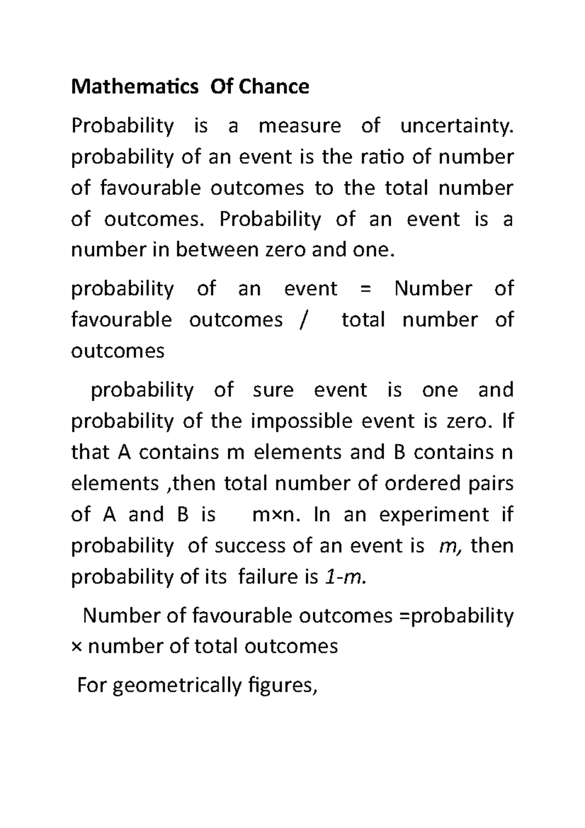 Mathematics Of Chance - It is useful - Mathematics Of Chance ...