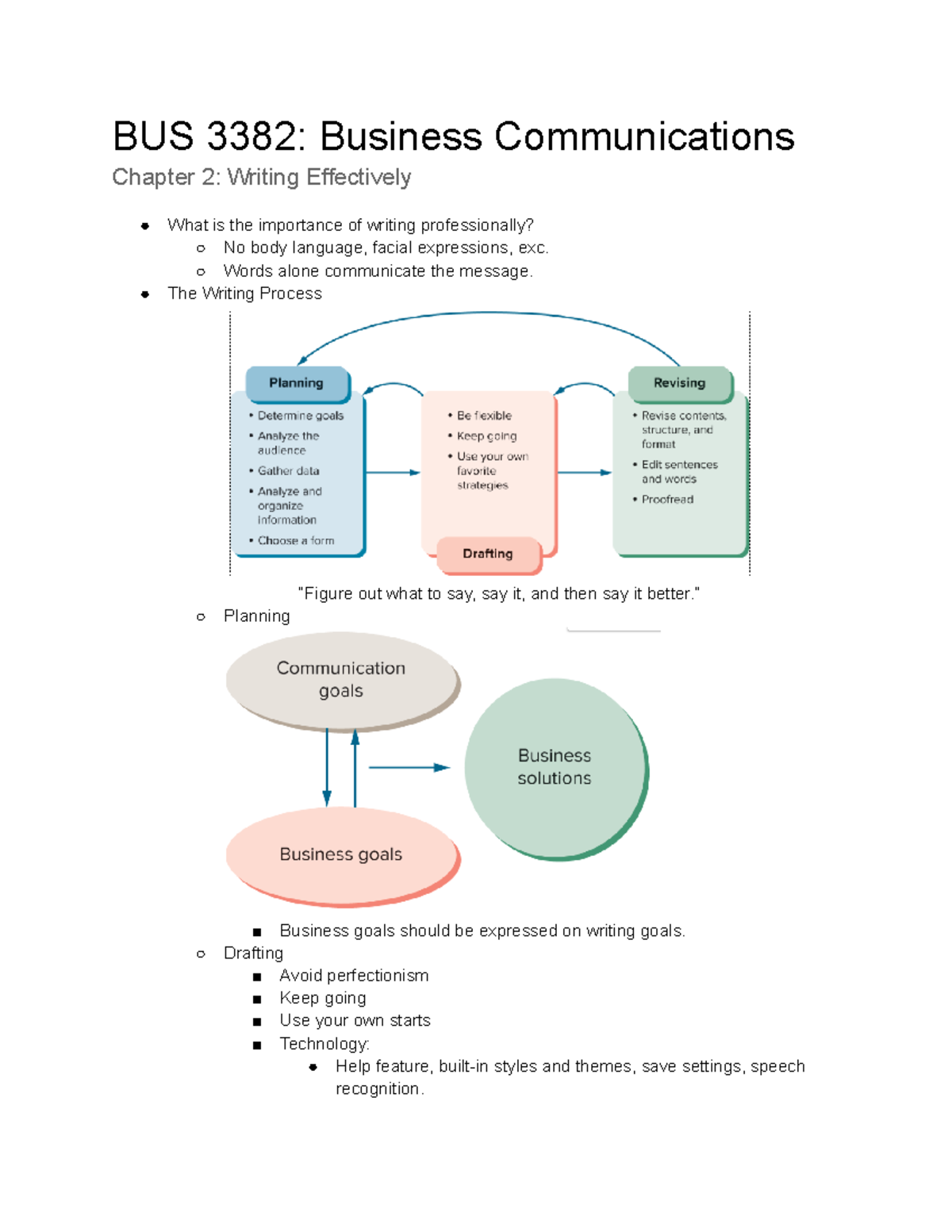 BUS 3382: Chapter 2 - BUS 3382: Business Communications Chapter 2 ...