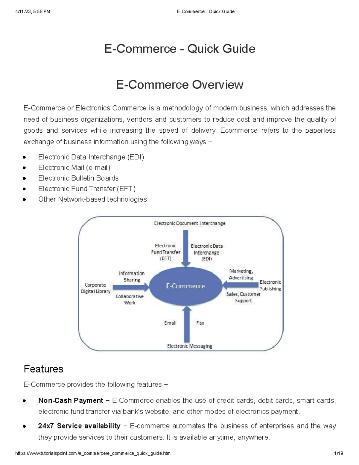 E-Commerce - Quick Guide - E-Commerce - Quick Guide E-Commerce Overview ...